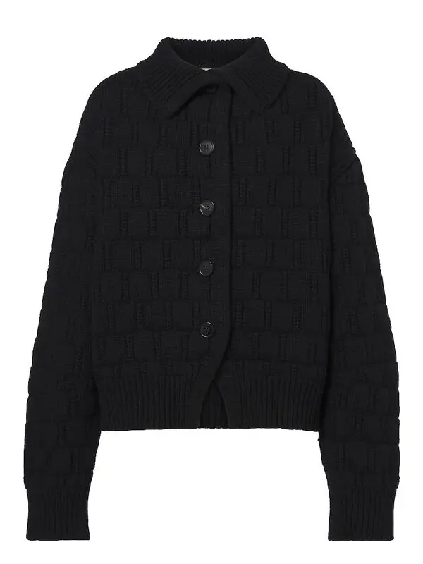 Dries Van Noten Wool And Cashmere Cardigan - Black
