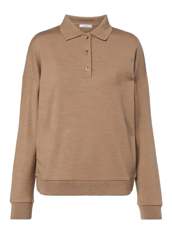 Max Mara Virgin Wool Polo Sweater - Brown
