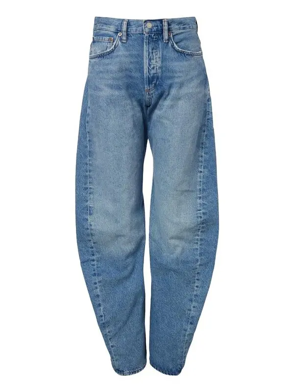 AGOLDE Spiral Faded Barrel-leg Jeans - Blue