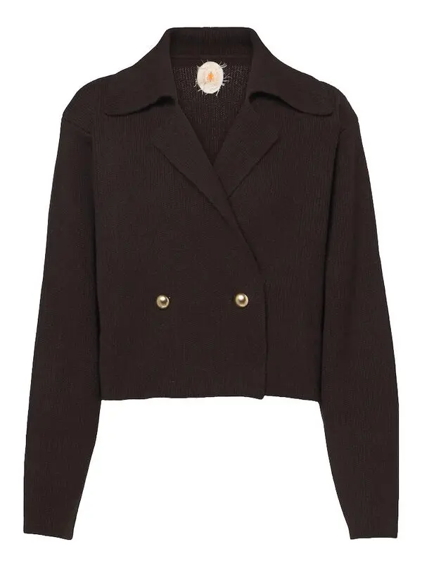 Jardin Des Orangers Cropped Wool And Cashmere Jacket - Brown