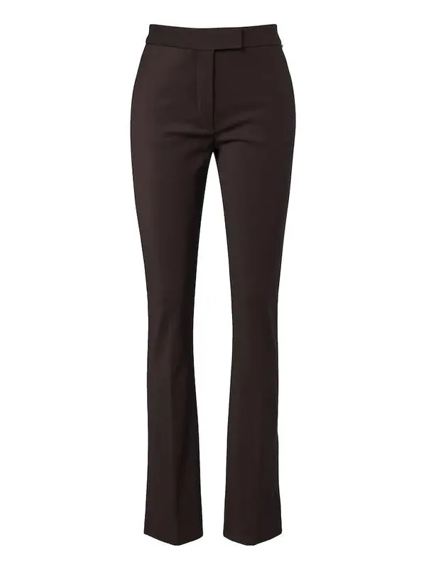 Sportmax Wool-blend Flared Pants - Brown