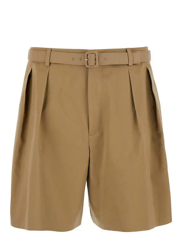 Saint Laurent Beige 'cotton' Trousers With Side Pockets And High Waist For - Multicolor
