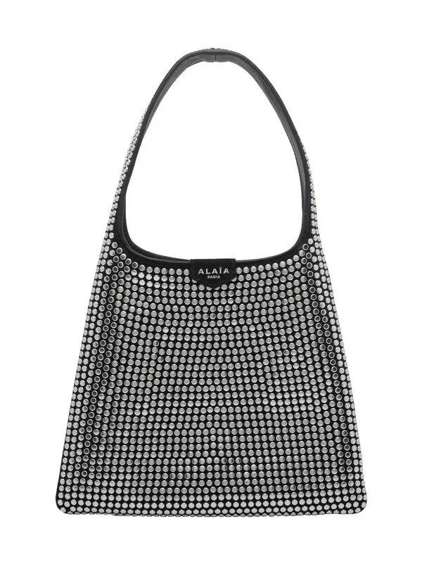 Alaïa Small Hobo Bag With Studs - Black