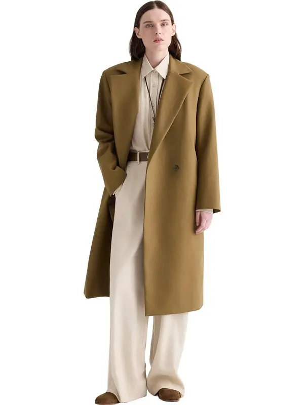 TWP Mikey Coat In Double Canvas - Kangaroo