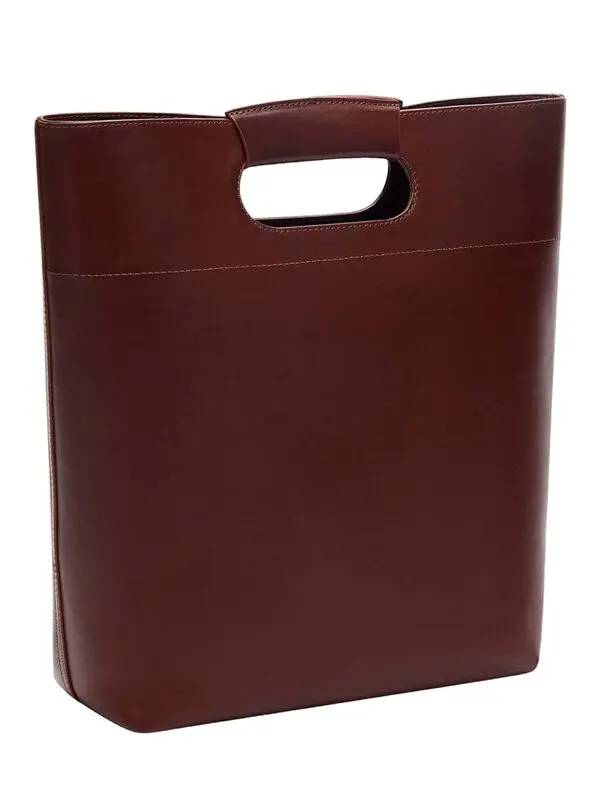 TWP Small Bucket Bag In Leather - Cognac