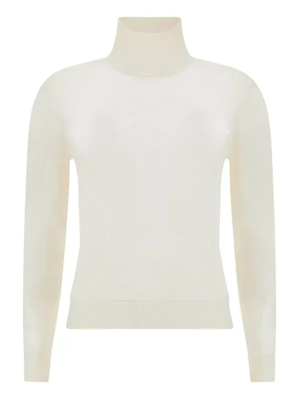 Paul & Shark Merino Wool Turtleneck Sweater - Milk