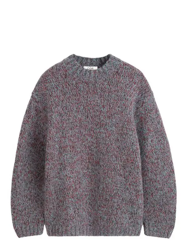 Cos Tri-tone Wool-mohair Sweater - Gray