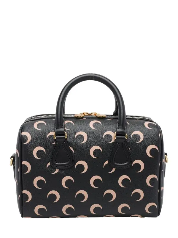 MARINE SERRE Moon Canvas Strike Handbag - Black