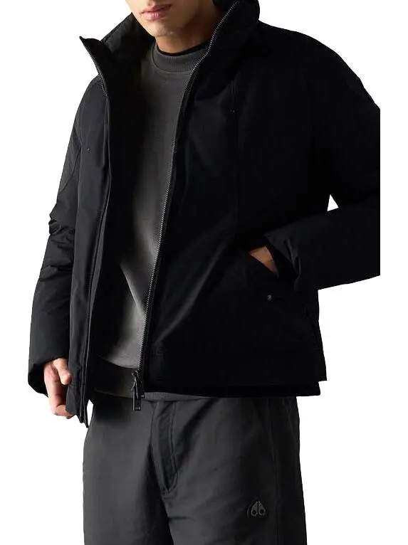 Moose Knuckles West-ed Down Trucker Jacket - Black