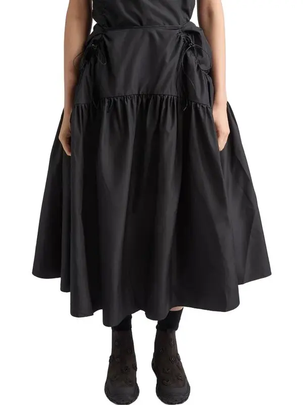 Cecilie Bahnsen Filly Recycled Faille Midi Skirt - Black