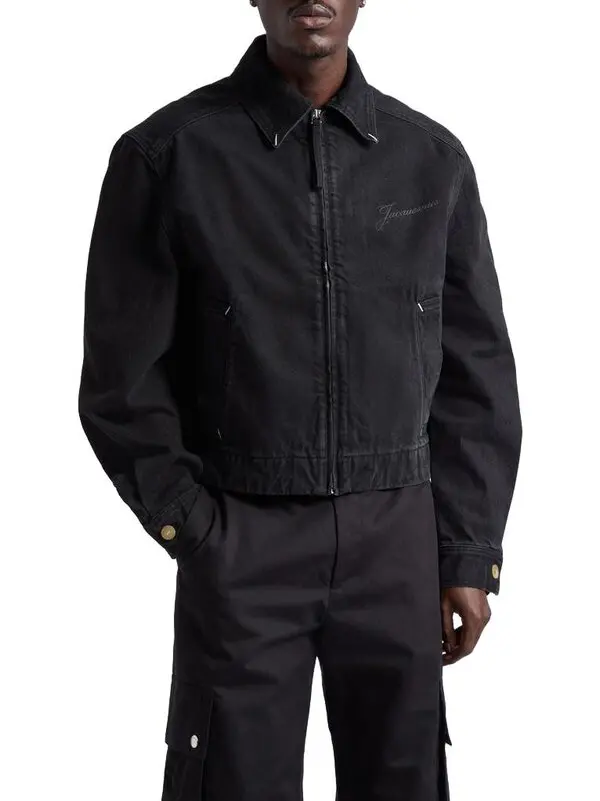 Jacquemus La Veste De-nimes Canevas Jacket - Black