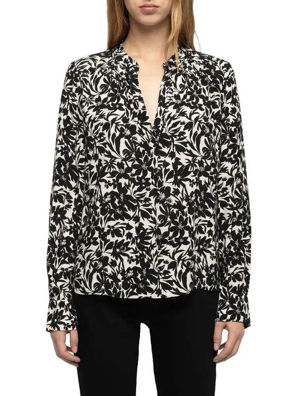 Zadig&Voltaire Tink Floral Print Top - Black
