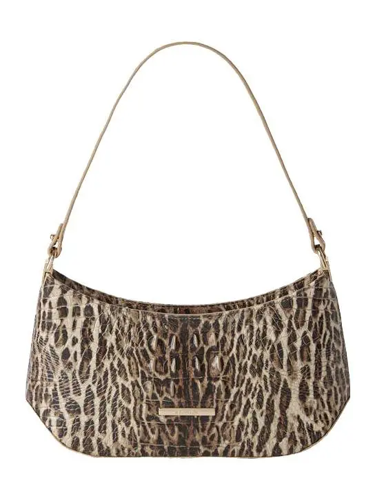 Brahmin Lilibeth Croc Embossed Leather Shoulder Bag - Ocelot