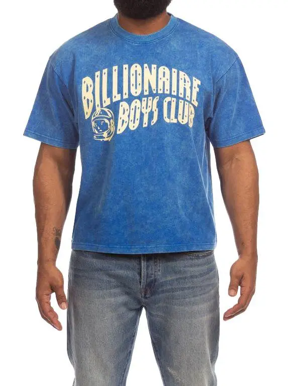 BILLIONAIRE BOYS CLUB Bb Faded Curve Cotton Graphic T-shirt - Lapis Blue