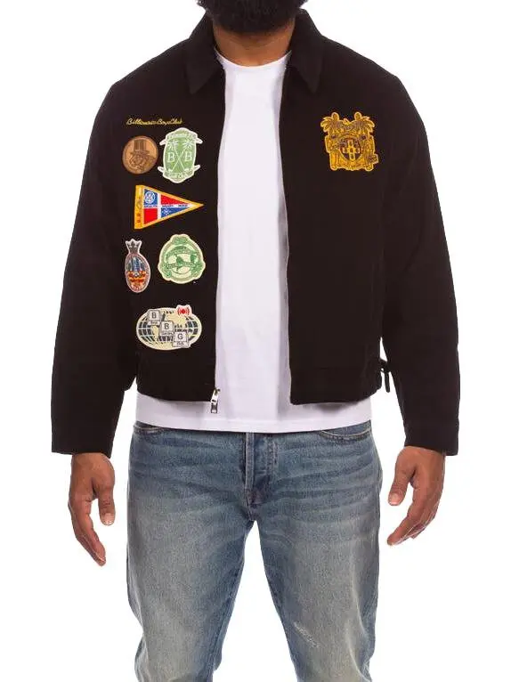 BILLIONAIRE BOYS CLUB Bb Aggie Logo Patch Cotton Corduroy Jacket - Black
