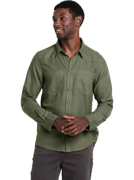 TOAD & CO Airsmyth Western Long Sleeve Shirt - Olive Pattern