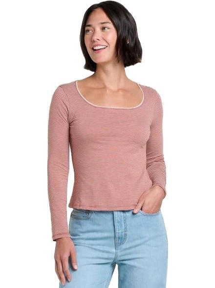 TOAD & CO Rosalie Square Neck Long Sleeve Tee - Campfire Pattern