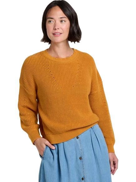 TOAD & CO Bianca Shaker Crew Sweater - Sunset