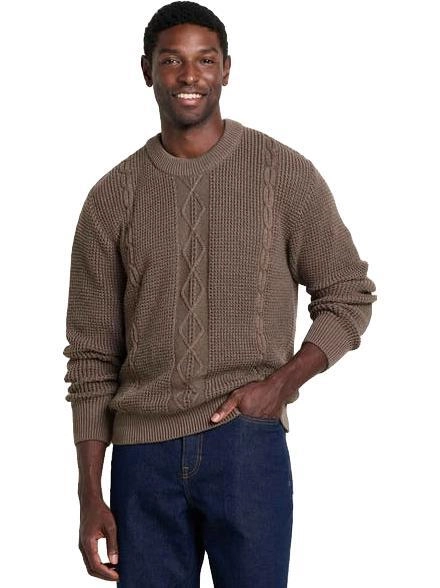 TOAD & CO Butte Crew Patterned Sweater - Teak
