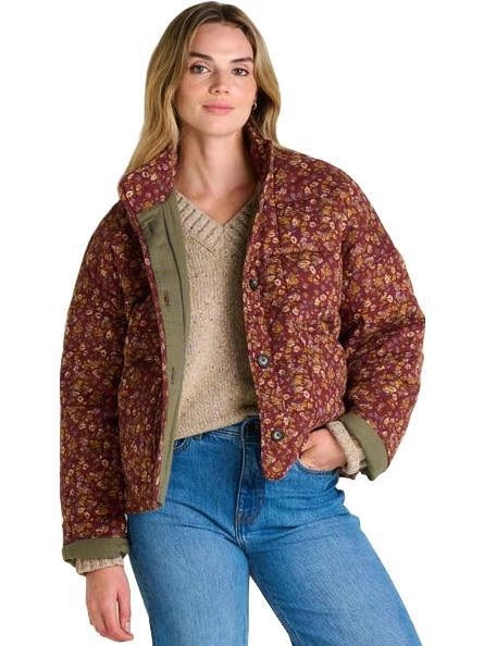 TOAD & CO Manzana Quilted Jacket - Malbec Print