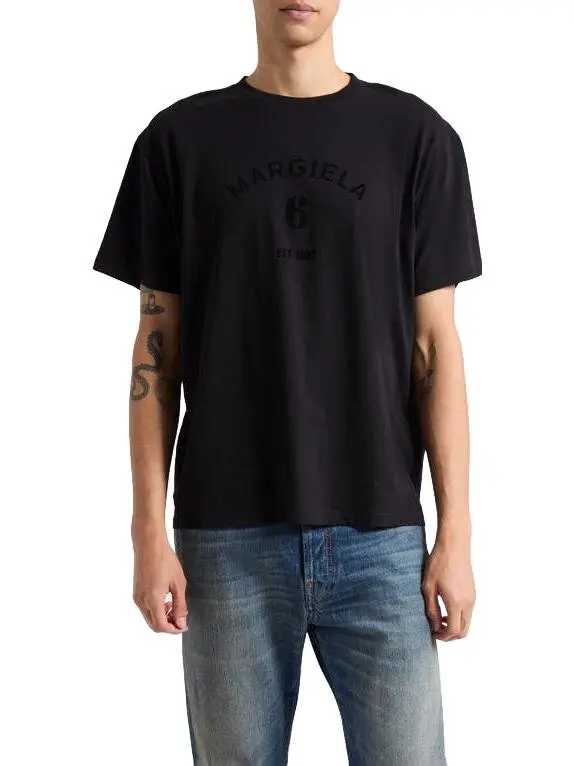 MAISON MARGIELA Cotton Graphic T-shirt - Black