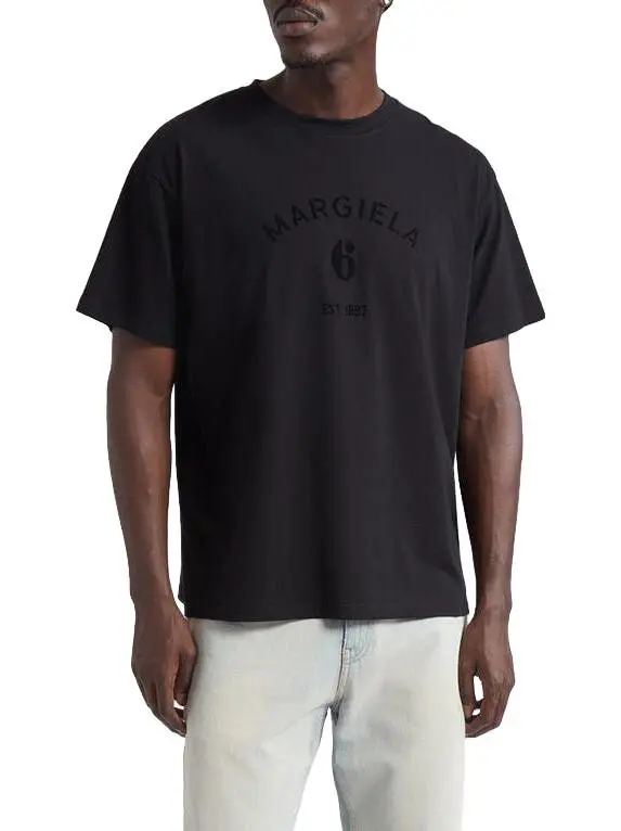MAISON MARGIELA Cotton Graphic T-shirt - Black