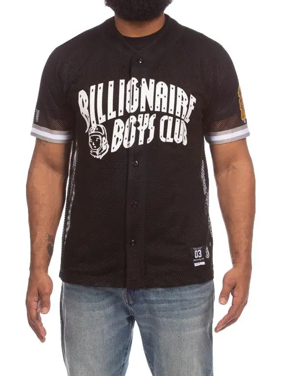 BILLIONAIRE BOYS CLUB Bb Dugout Mesh Button-up Jersey - Black