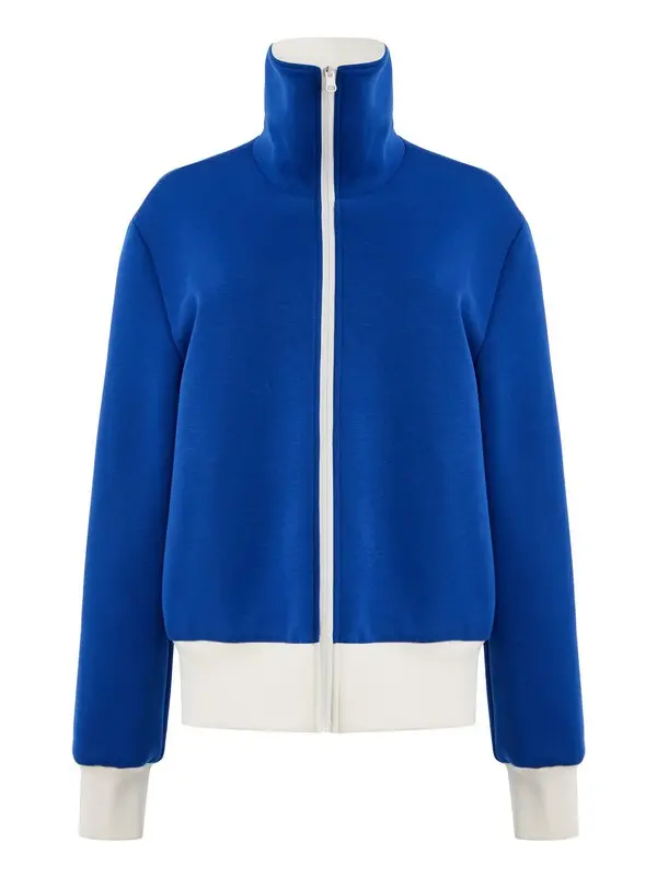 LII Reversible High-neck Jersey Jacket - White