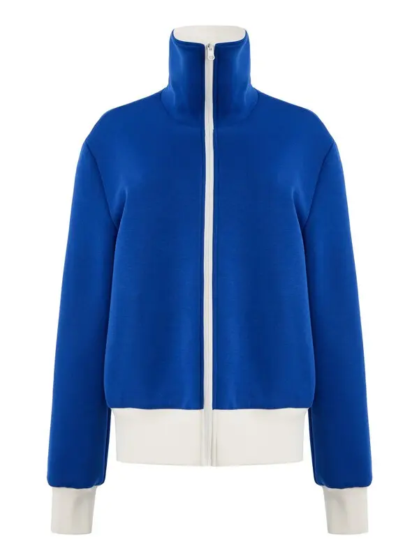 LII Reversible High-neck Jersey Jacket - White