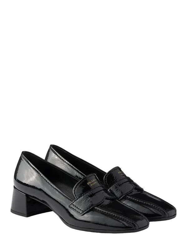 Prada Patent Leather Loafers - Black