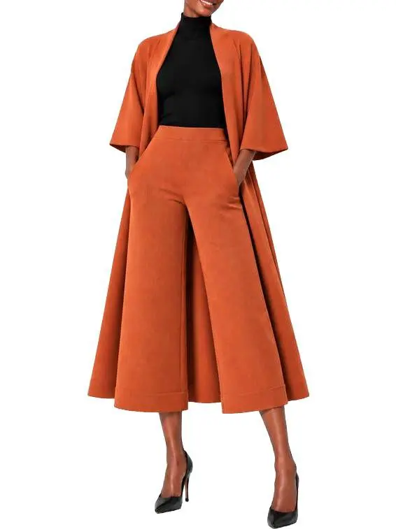 DAI MODA Open Sweater Duster - Rust