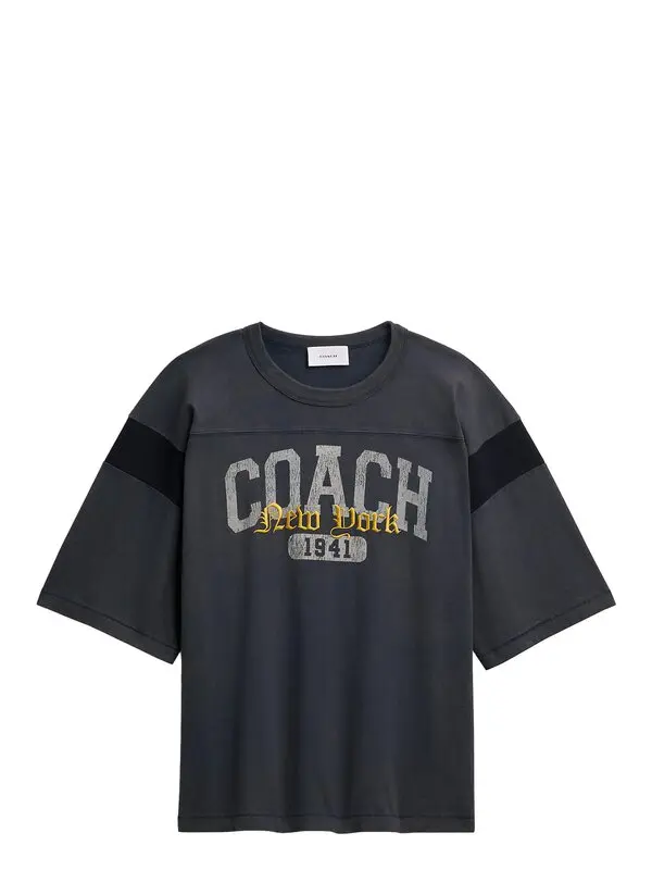 COACH OUTLET Twisted Heritage Boxy T-shirt - Navy