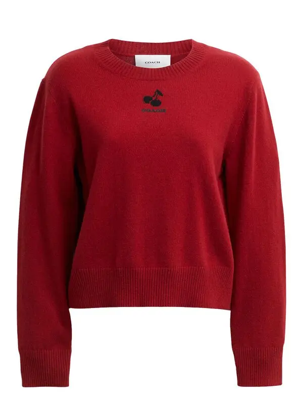 COACH OUTLET Mini Intarsia Crewneck Sweater - Red