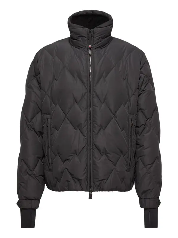 Moncler Bramans Diamond Quilted Short Down Jacket - Black