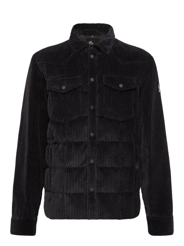 Moncler Gelt Corduroy Down Shirt Jacket - Blue