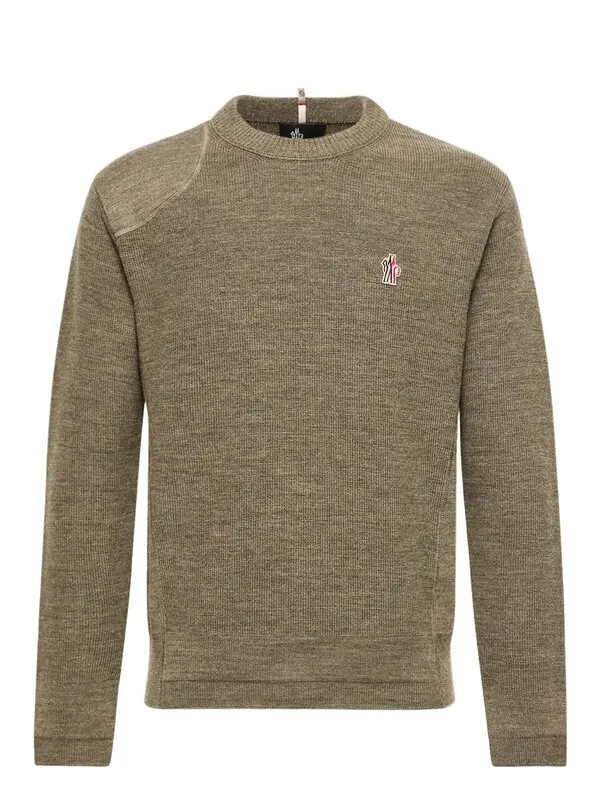 Moncler Logo Wool Sweater - Green