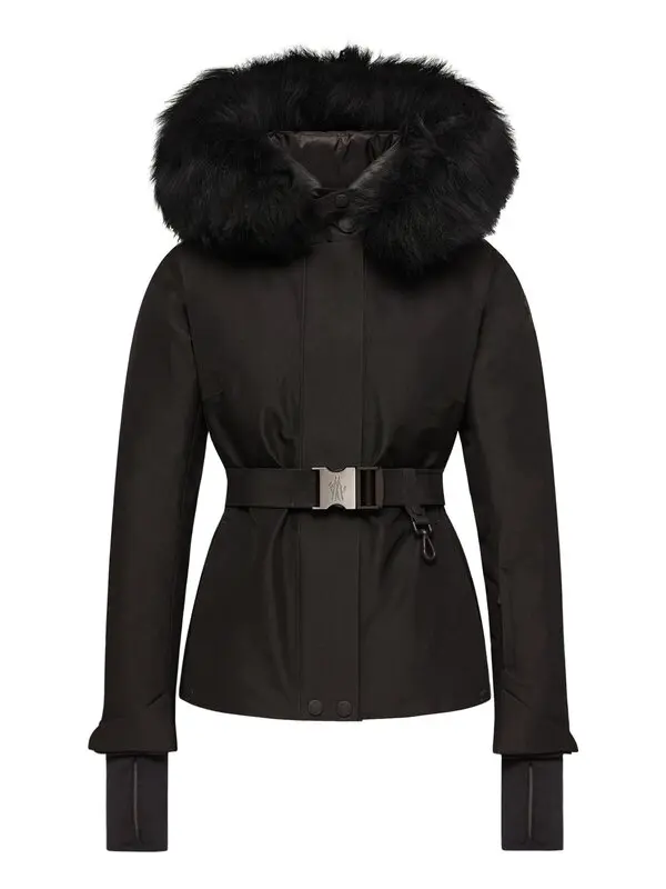 Moncler Laplance Gore-tex® Shearling-trimmed Hooded Insulated Ski Jacket - Black