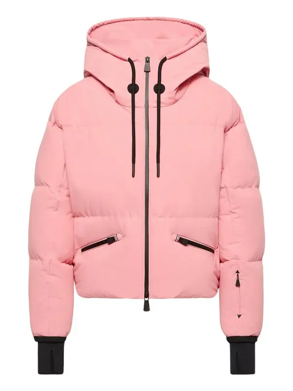 Moncler Allesaz Hooded Insulated Ski Jacket - Pink