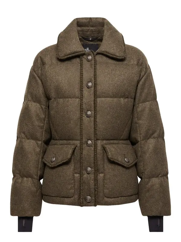 Moncler Monteain Loden Short Down Jacket - Green