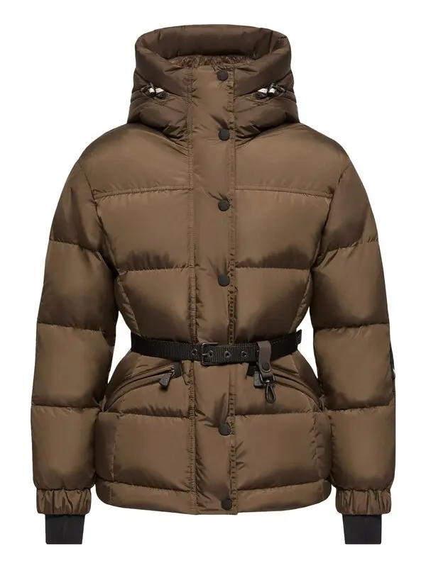 Moncler Salastrains Insulated Hooded Ski Jacket - Brown