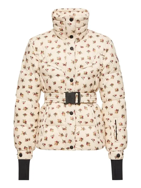 Moncler Karshi Floral Insulated Ski Jacket - White