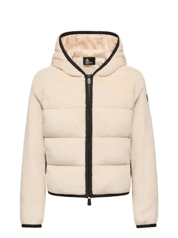 Moncler Polartec® Padded Zip-up Hoodie - Beige