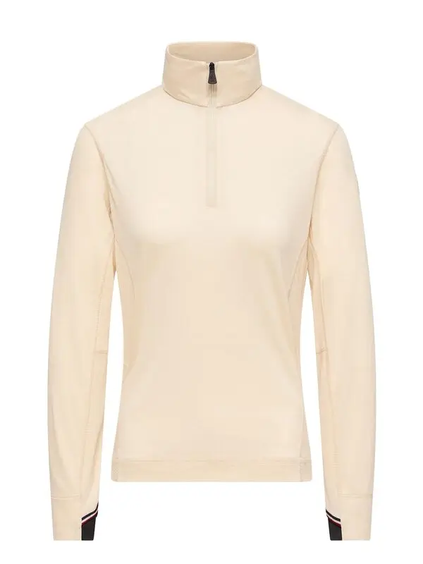 Moncler Wool & Silk Blend Turtleneck - White