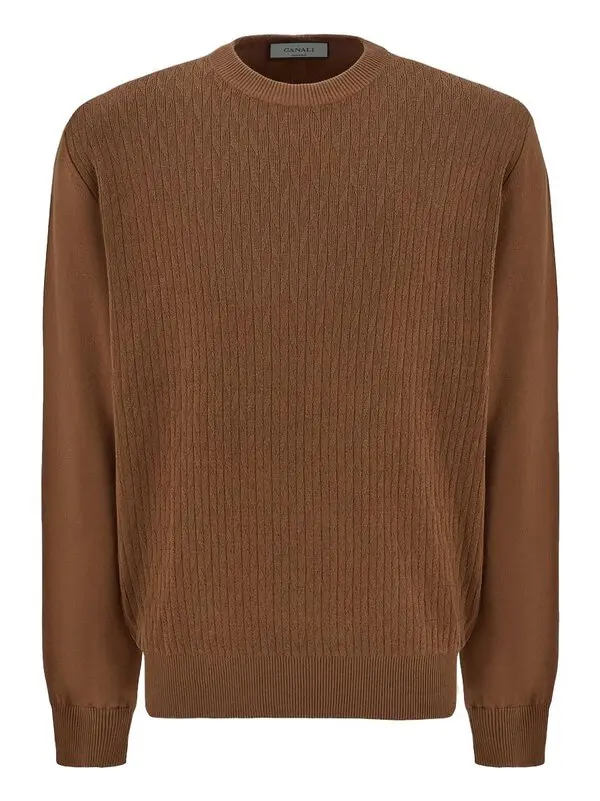Canali Light Cotton And Modal Regular-fit Polo Crew Neck - Brown
