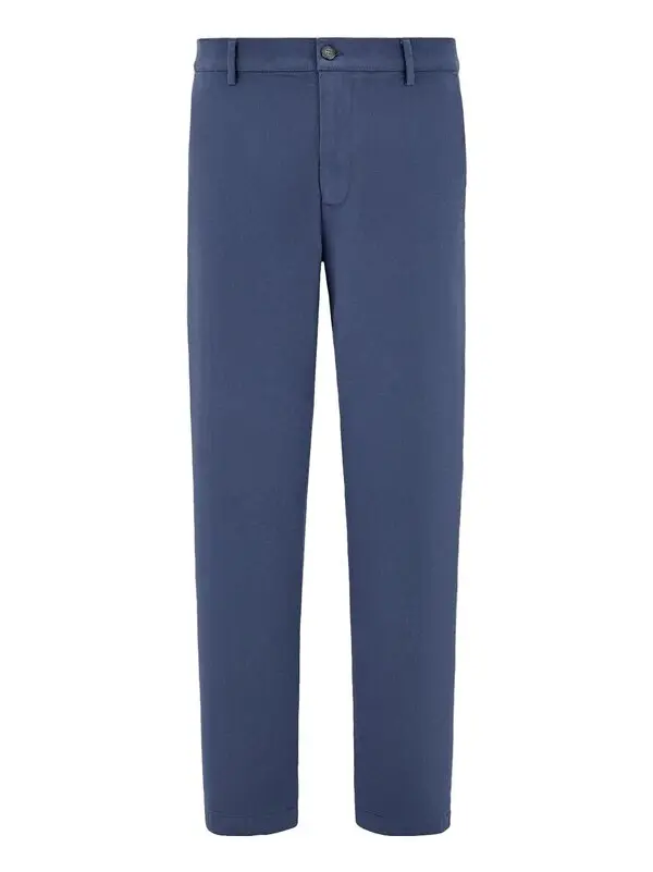 Canali Air Force Blue Comfort Cotton Gabardine Chinos - Light Blue