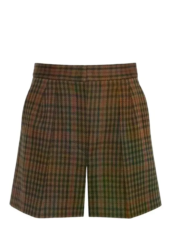 Max Mara Plaid-pattern Tailored Shorts - Brown