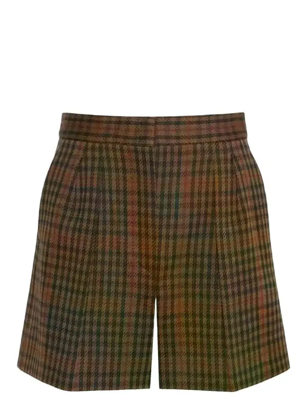 Max Mara Plaid-pattern Tailored Shorts - Brown