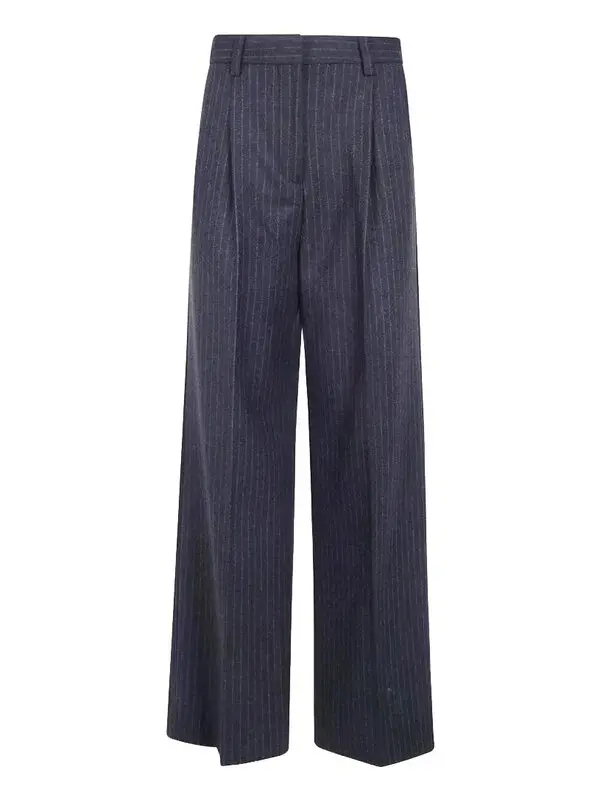 Filippa K Darcey Pinstripe-pattern Pleated Trousers - Grey