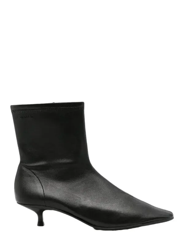 Calvin Klein Pointed-toe Kitten-heel Boots - Black