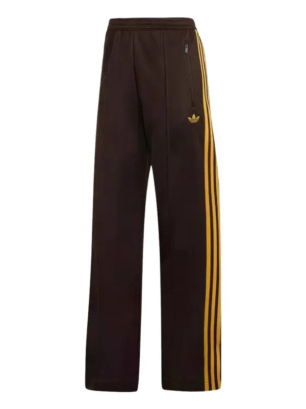 Adidas Logo-embroidered Side-stripe Track Pants - Brown